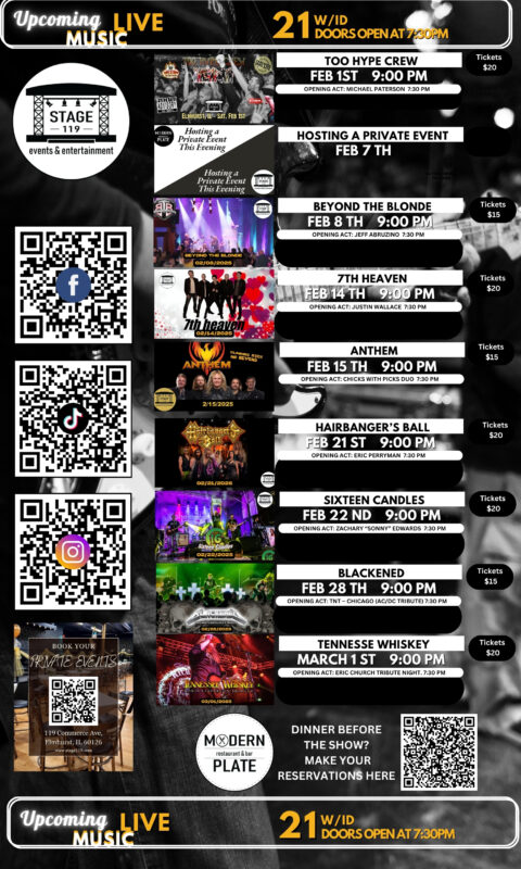 Stage 119- Elmhurst Premier Event Space- Live Bands - DJ